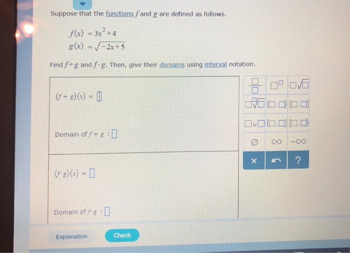 Solved Suppose that the functions fand g are defined as | Chegg.com