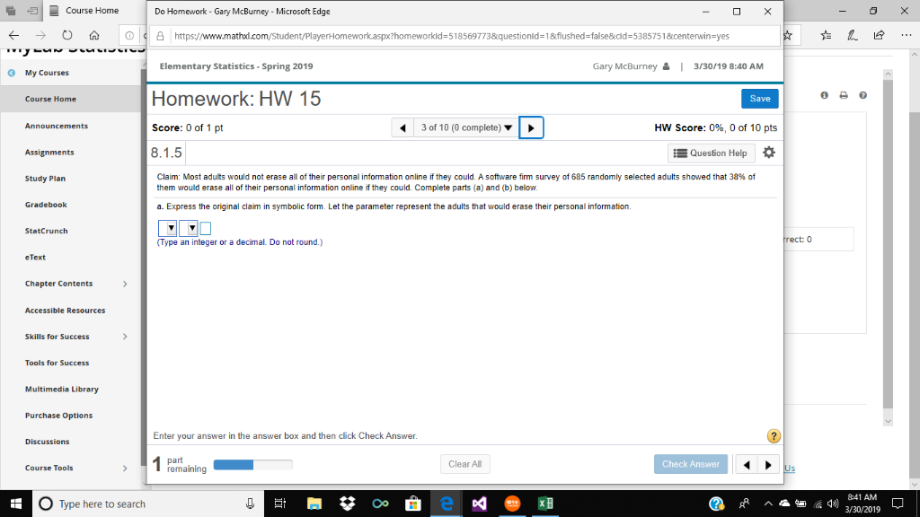 Solved Course Home Do Homework- Gary McBuney-Microsoft Edge | Chegg.com