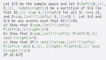 Solved Let $S$ be the sample space and let $\left\{B_{1}, | Chegg.com