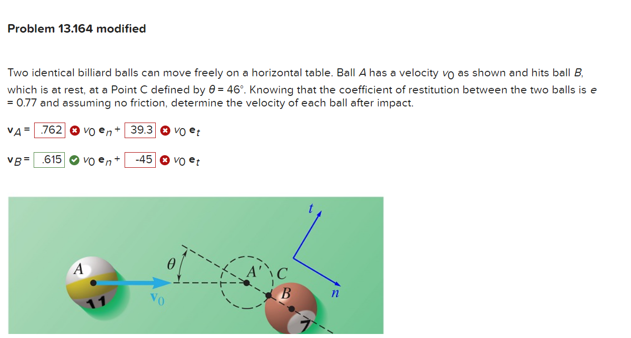Solved Two identical billiard balls can move freely on a | Chegg.com