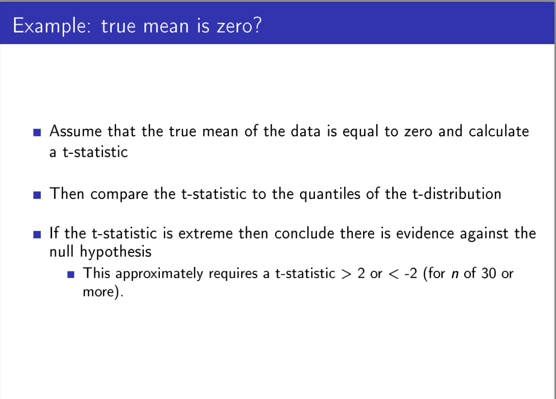 Example: true mean is zero? - Assume that the true | Chegg.com