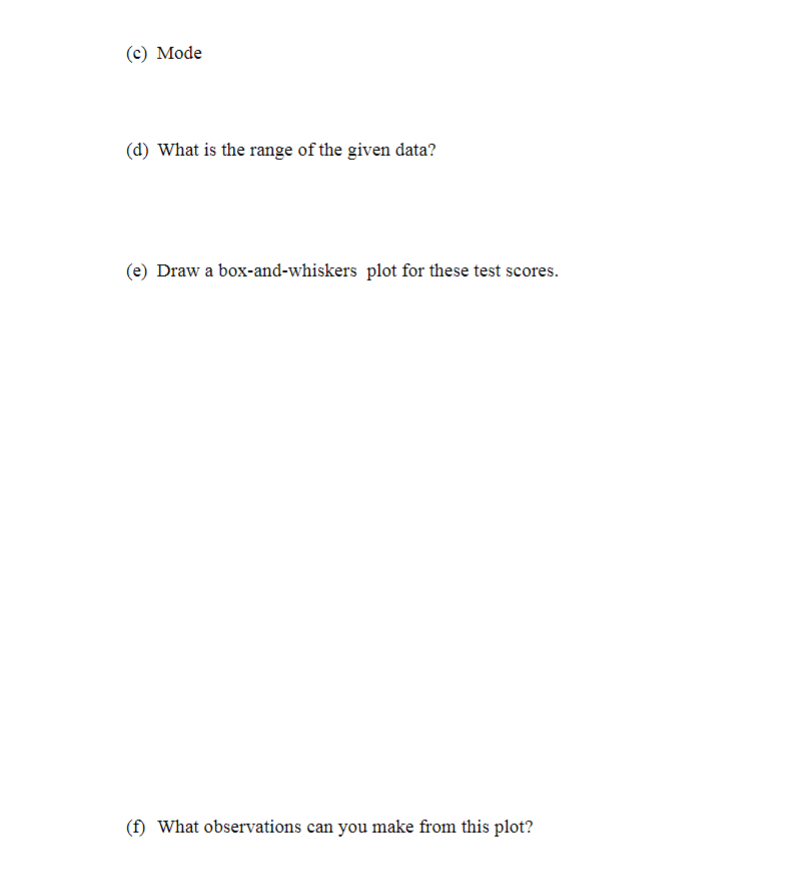 Solved 8. [8] Use these 22 mathematics test scores to | Chegg.com