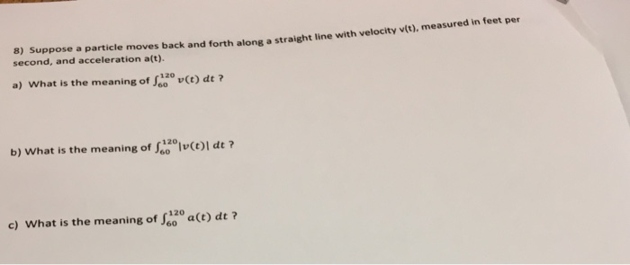 Solved Suppose a particle moves back and forth along a | Chegg.com
