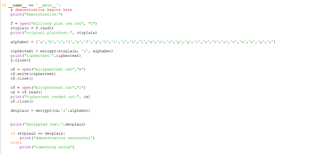 Solved Write code using the one posted below to encrypt and | Chegg.com