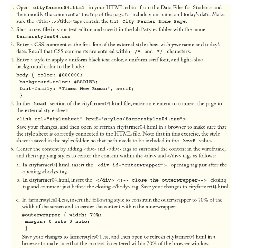 Solved I give you original HTML file, now you follow the | Chegg.com