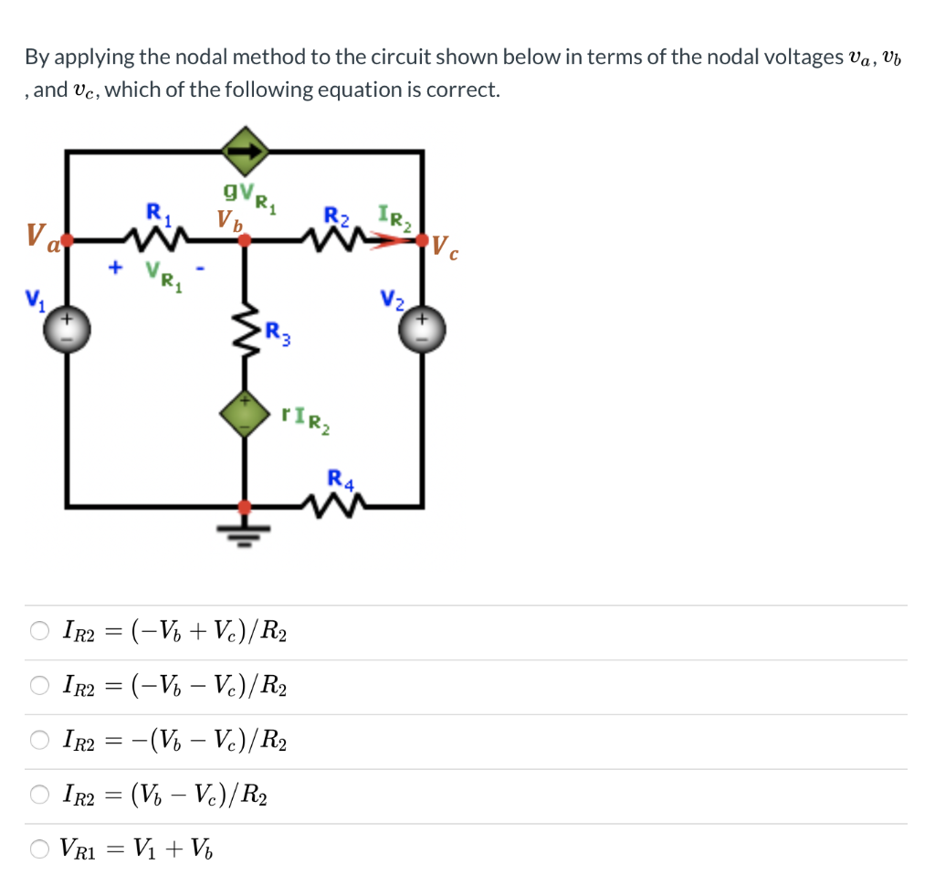 Solved By applying the nodal method to the circuit shown | Chegg.com