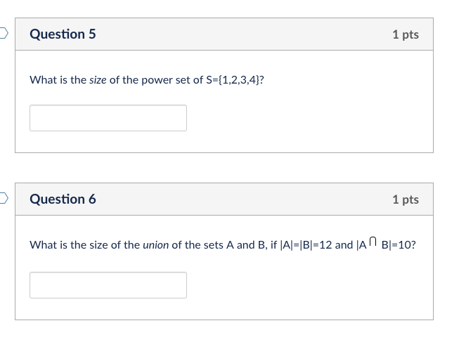 Solved What is the size of the power set of S={1,2,3,4} ? | Chegg.com