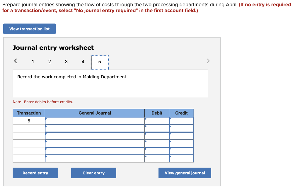 Solved Exercise 4-7 (Static) Process Costing Journal Entries | Chegg.com