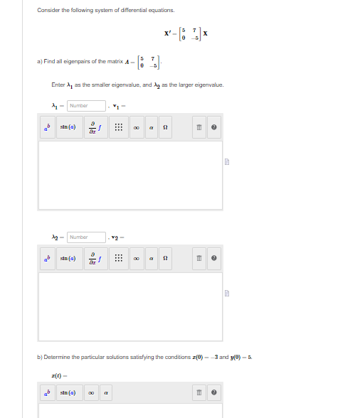 Solved Cansider the follawing systern of dfferential | Chegg.com Solved Cansider the follawing systern of dfferential | Chegg.com