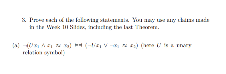 Solved 3. Prove each of the following statements. You may | Chegg.com