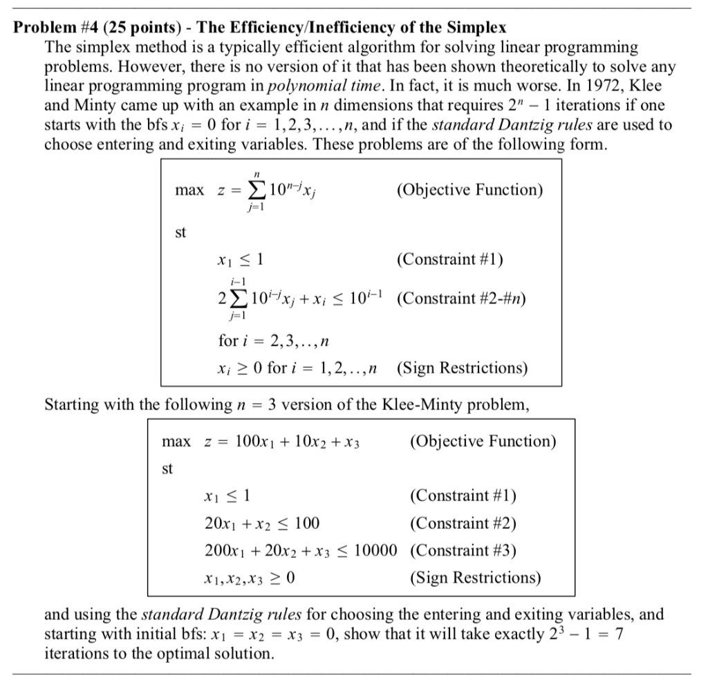 Solved Problem #4 (25 points) - The Efficiency/Inefficiency | Chegg.com