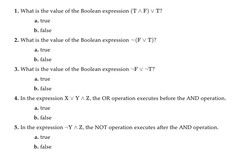 Solved 1. What is the value of the Boolean expression (TAF) | Chegg.com