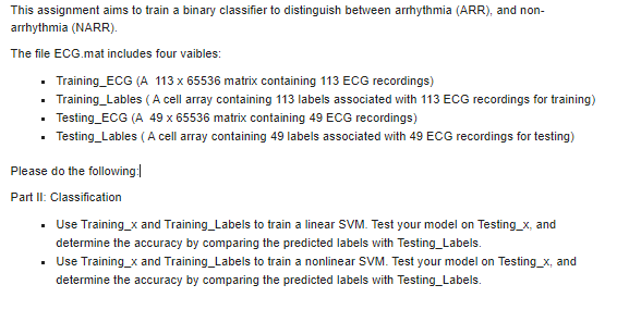 This Assignment Aims To Train A Binary Classifier To 