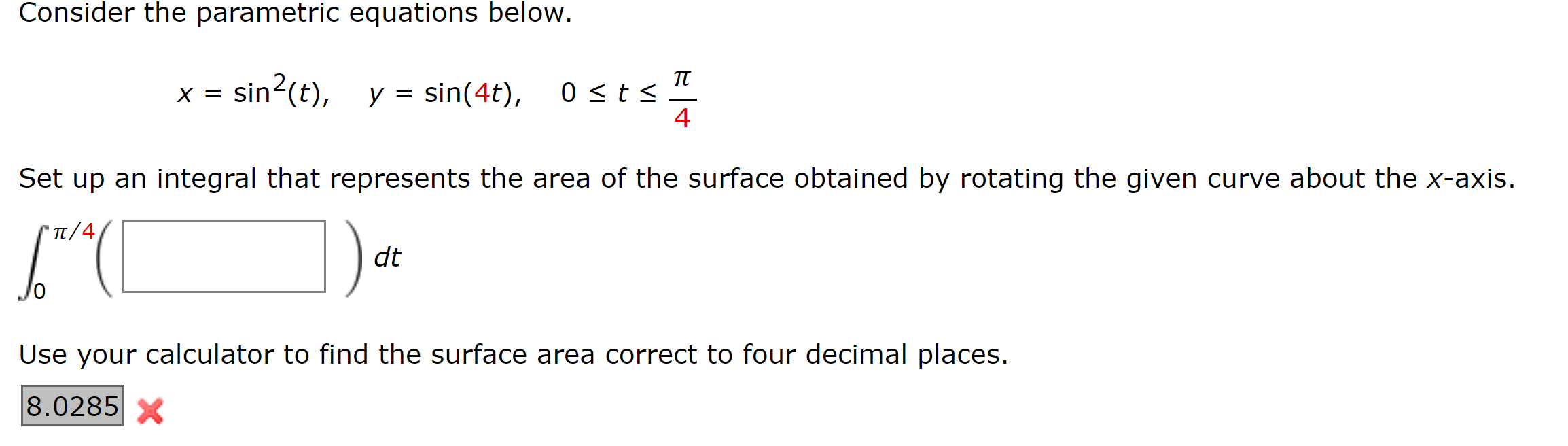 Solved Consider the parametric equations below. | Chegg.com