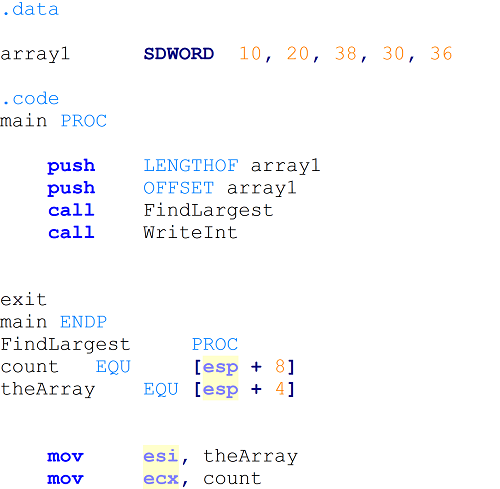 Solved Create a procedure called FindLargest that receives | Chegg.com