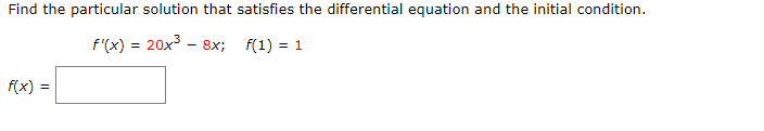Solved Find the particular solution that satisfies the | Chegg.com