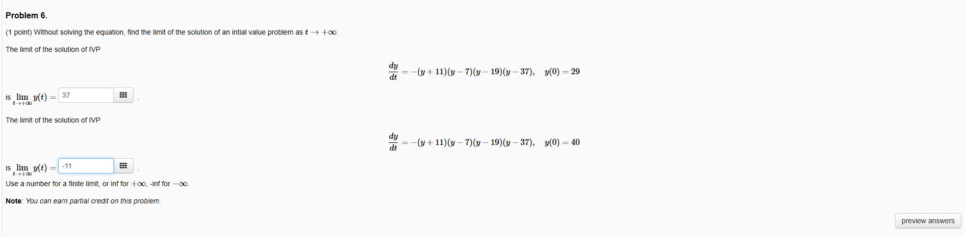 Solved Problem 6 1 Point Without Solving The Equation