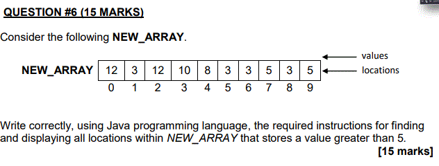 Solved QUESTION #6 (15 MARKS) Consider the following | Chegg.com
