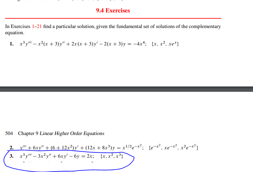 Solved In Exercises 1-21 find a particular solution, given | Chegg.com