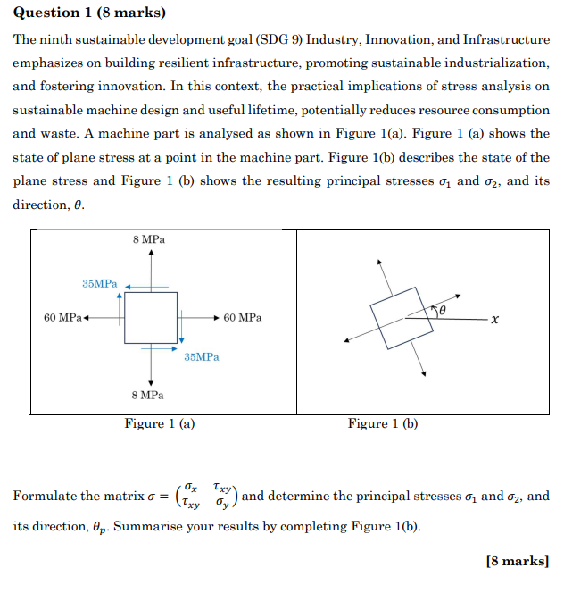 Solved Question 1 (8 ﻿marks)The ninth sustainable | Chegg.com