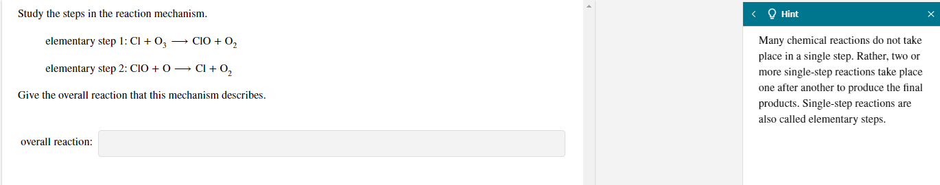 Solved Study the steps in the reaction mechanism.