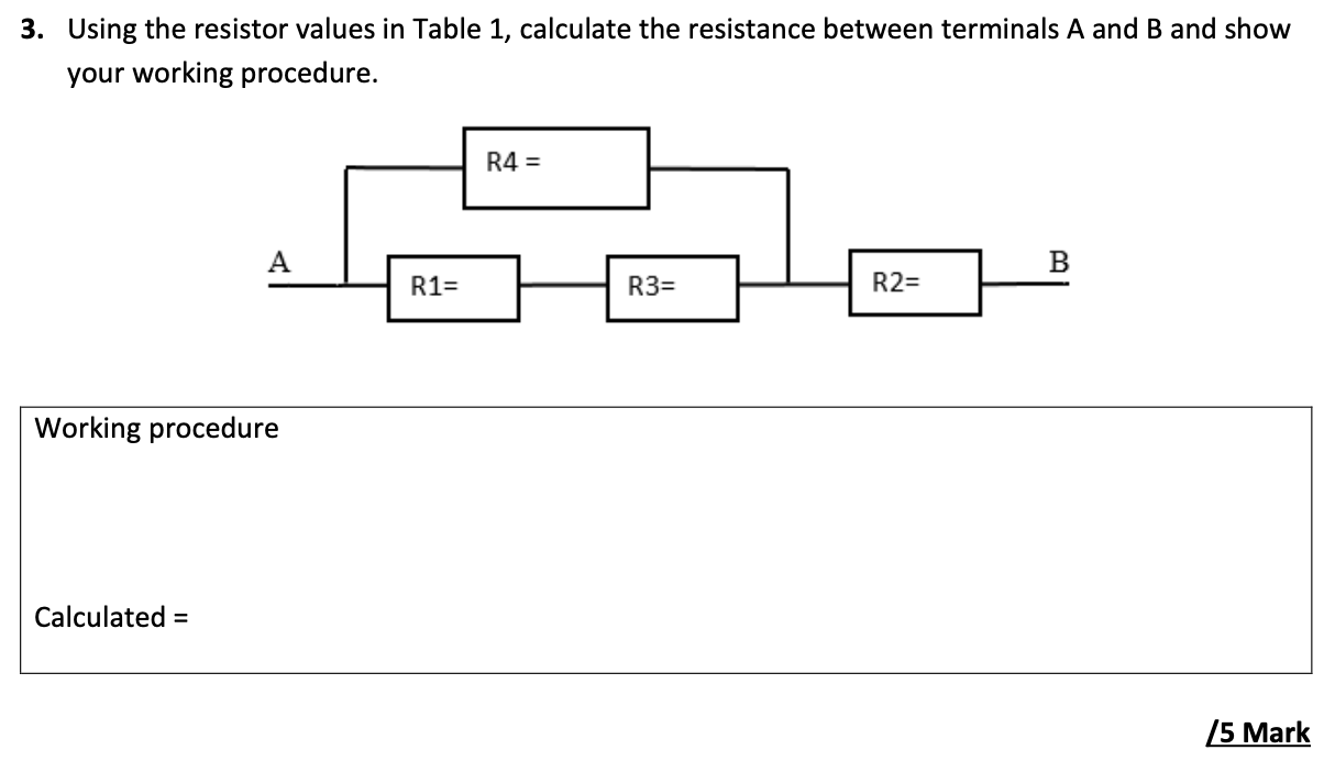 Solved Please use the following resistor values for your | Chegg.com