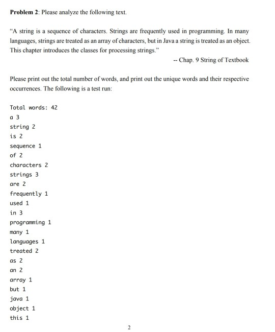 Solved Problem 2: Please analyze the following text. "A | Chegg.com
