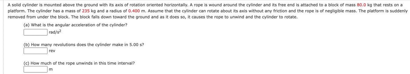 Solved A solid cylinder is mounted above the ground with its | Chegg.com