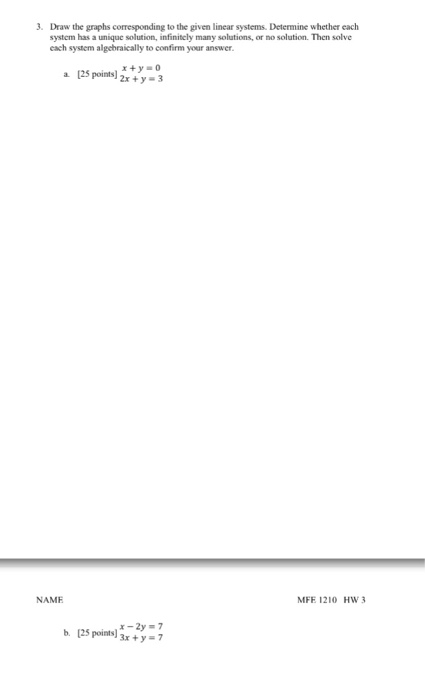 Solved Draw the graphs corresponding to the en linear | Chegg.com