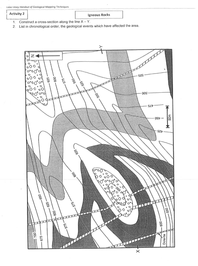 Solved Laboratory Handout of Geological Mapping Techniques | Chegg.com