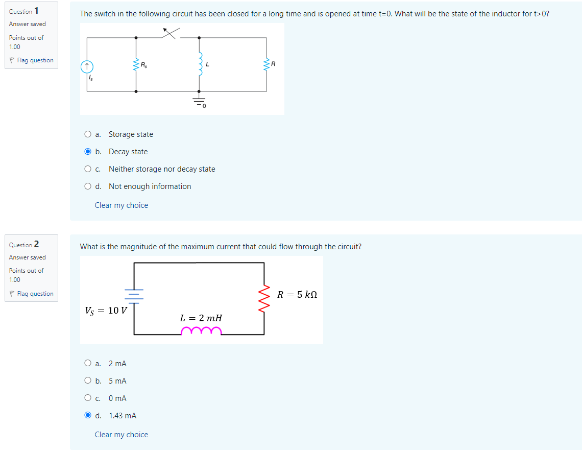 Solved The following curve represents the current versus | Chegg.com