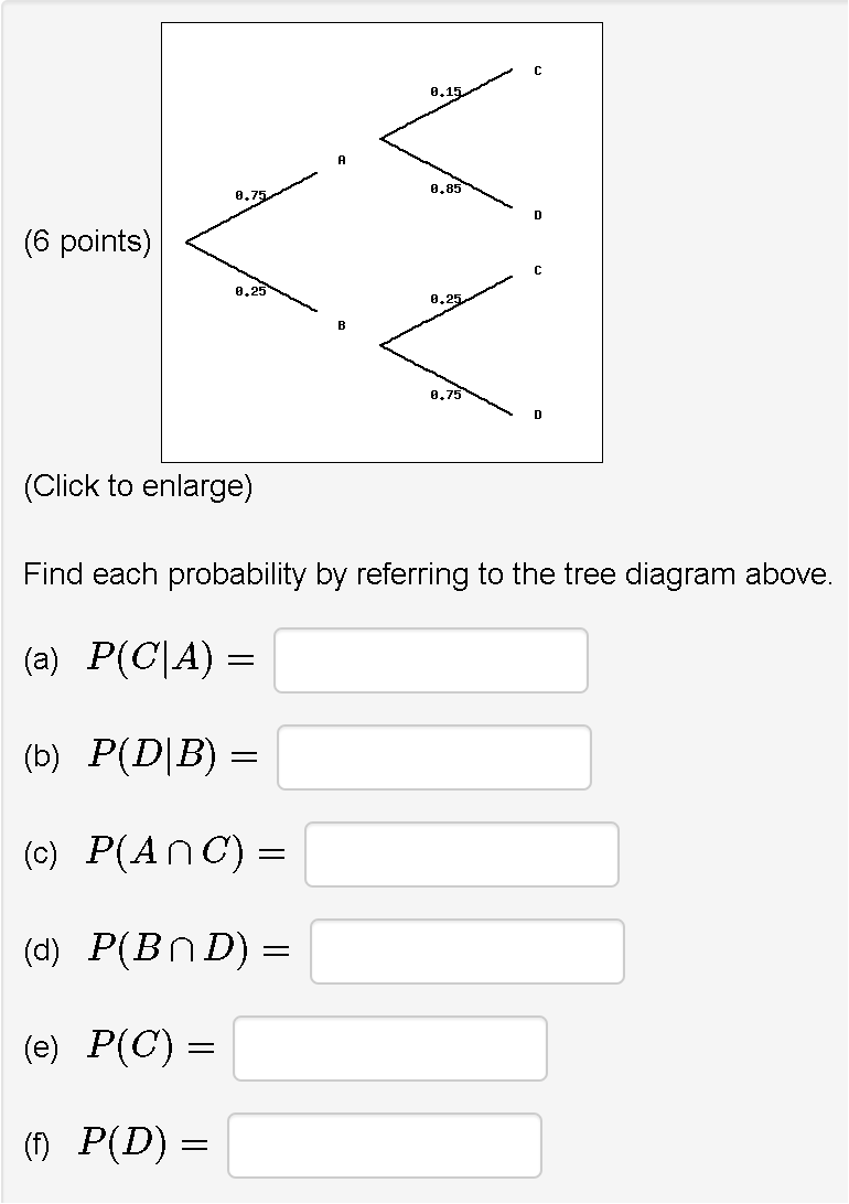 Solved (6 points (Click to enlarge) Find each probability by | Chegg.com