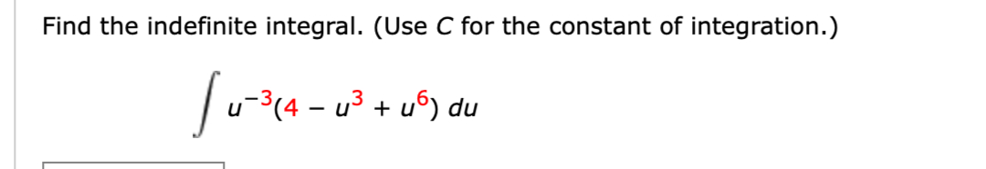 Solved Find the indefinite integral. (Use C ﻿for the | Chegg.com