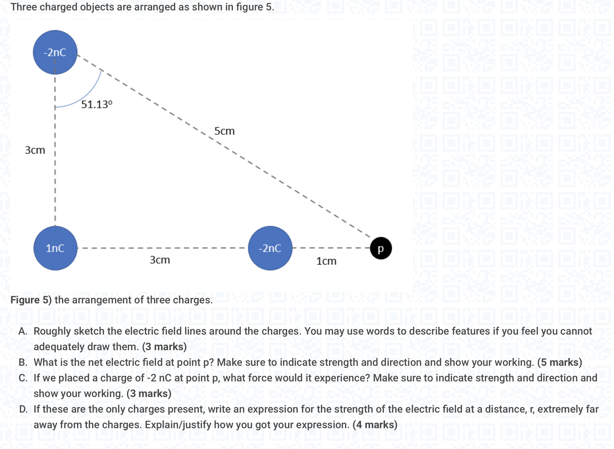 Solved Three charged objects are arranged as shown in figure | Chegg.com