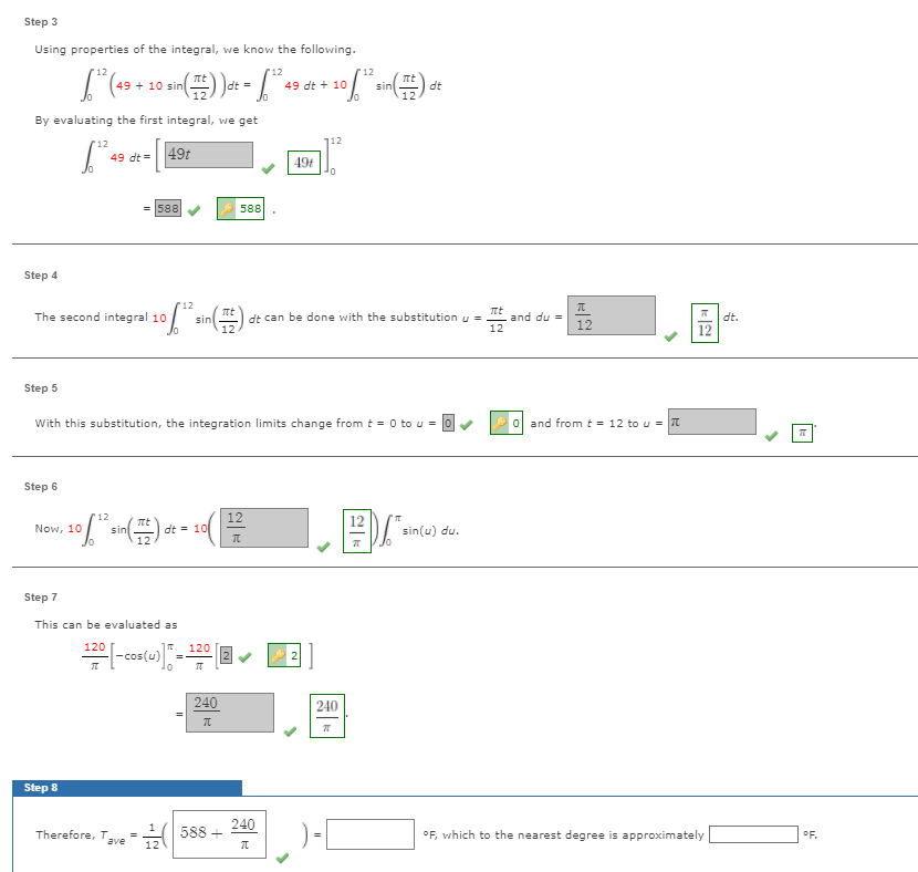 Solved Step 3 Using properties of the integral, we know the | Chegg.com