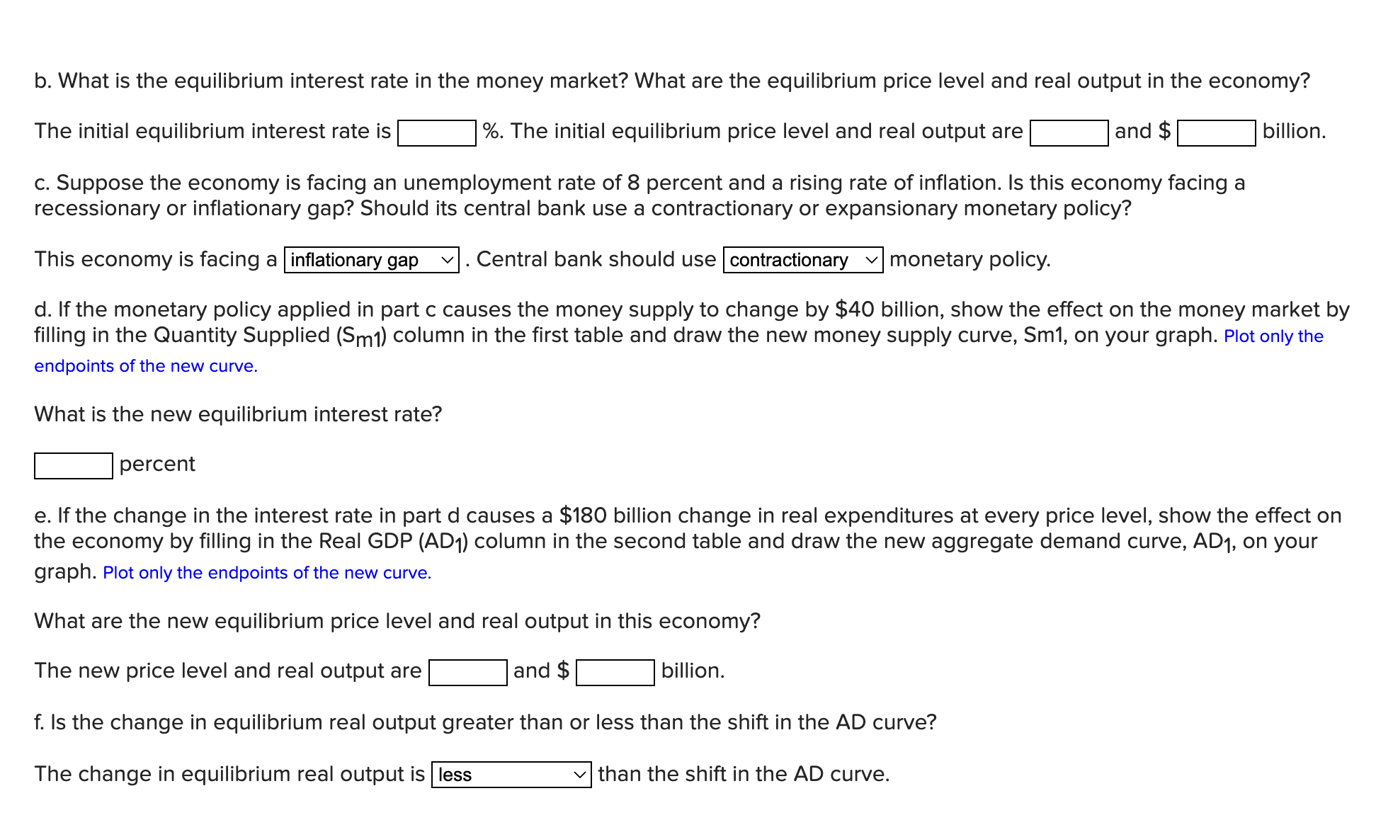 Solved b. ﻿What is the equilibrium interest rate in the | Chegg.com