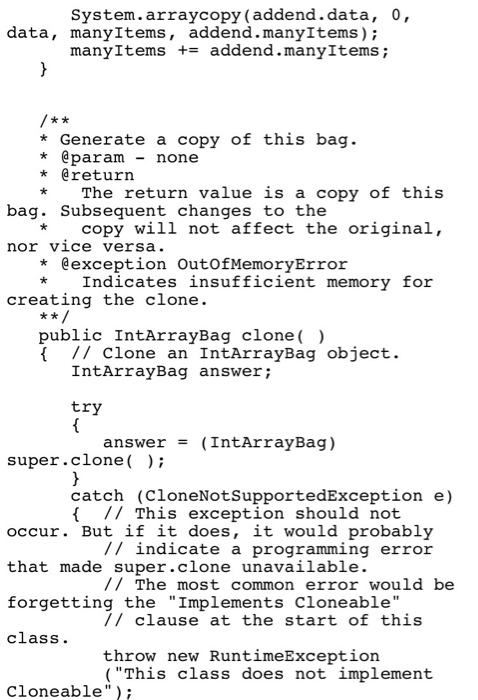 Solved So this is a lab for Java and has to do with bags, if | Chegg.com