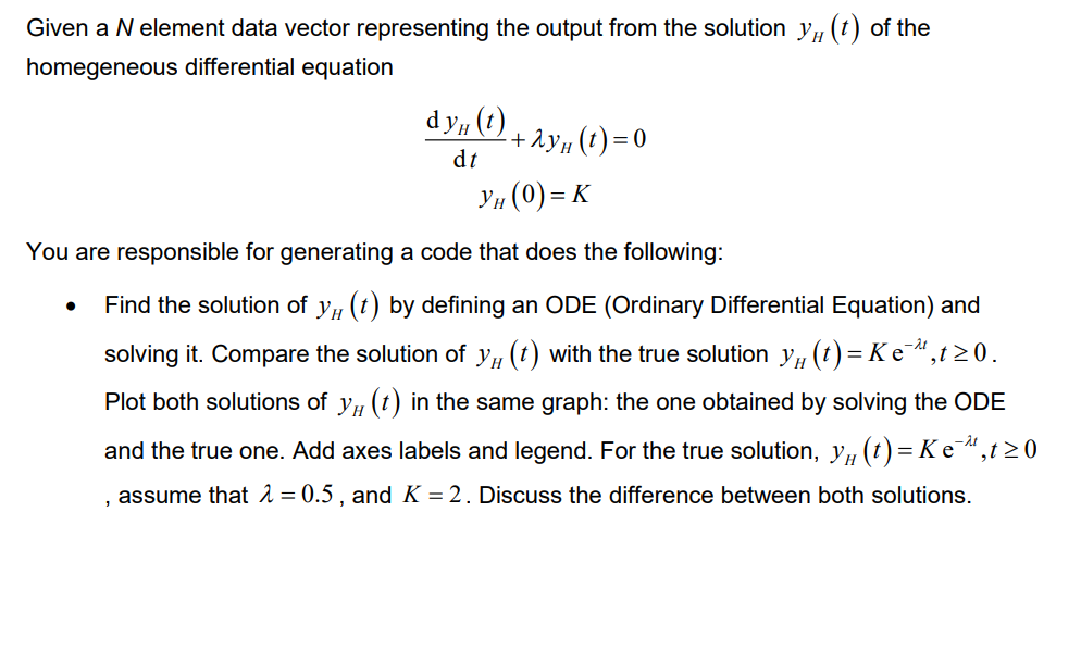 Solved Given a N element data vector representing the output | Chegg.com