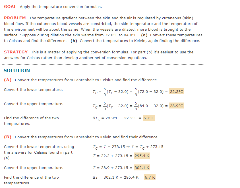 Solved GOAL Apply the temperature conversion formulas. | Chegg.com