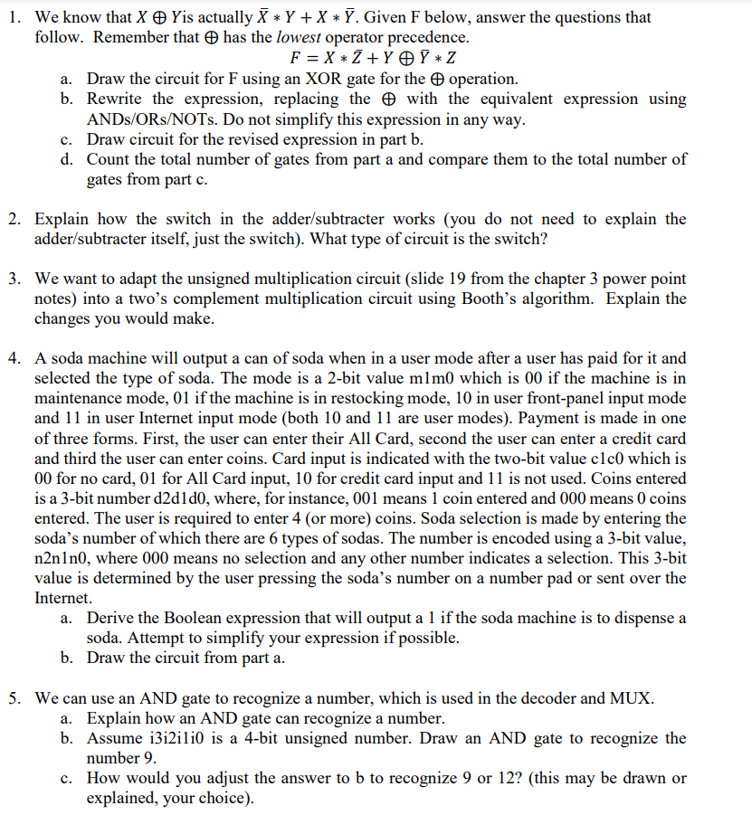 Solved solveWe can use an AND gate to recognize a number, | Chegg.com
