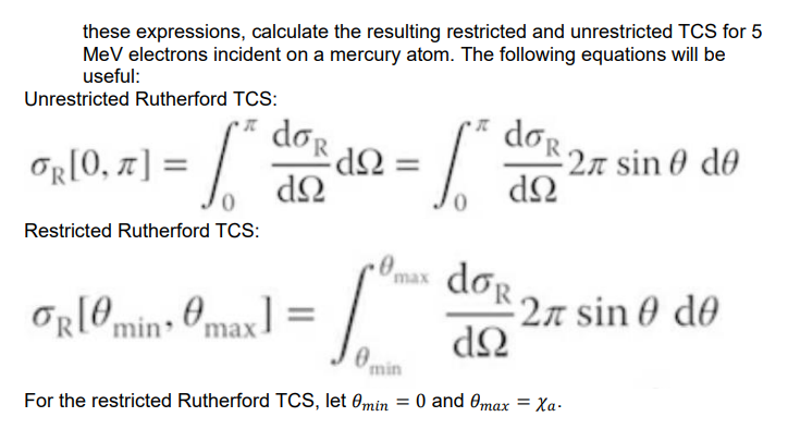 Solved 2. Derive an expression for the relativistic screened | Chegg.com