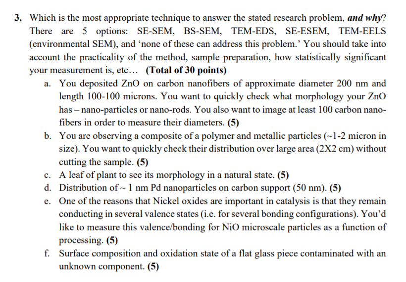 3. Which is the most appropriate technique to answer | Chegg.com