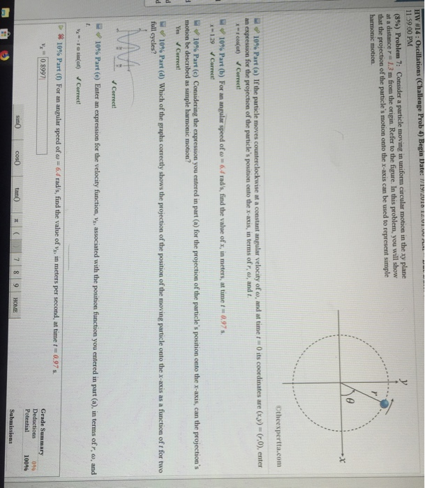 11:59:00 PM le moving in uniform circular motion in | Chegg.com