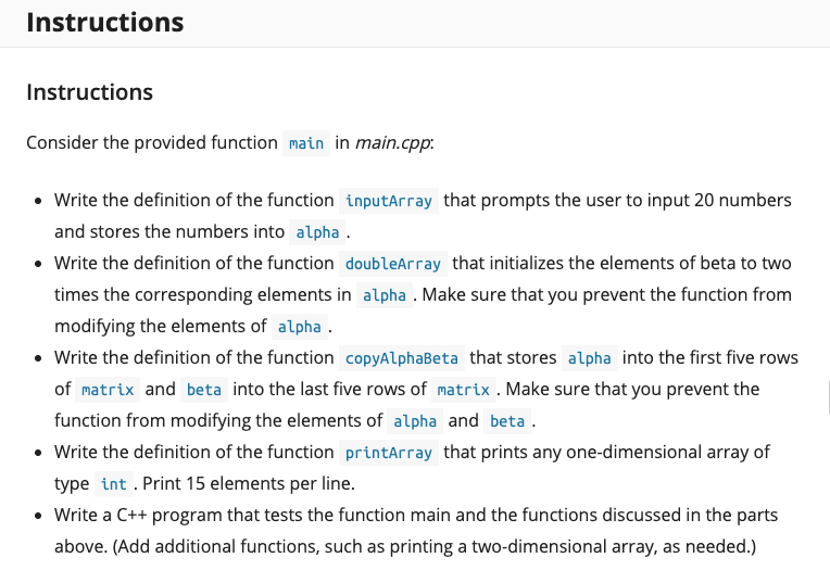 Solved Instructions Instructions Consider the provided | Chegg.com