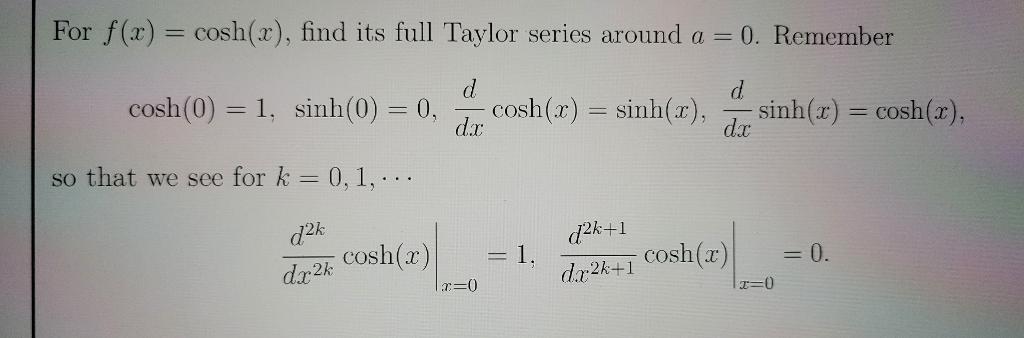 Solved For f(x)=x1/3, find the Taylor series approximation | Chegg.com