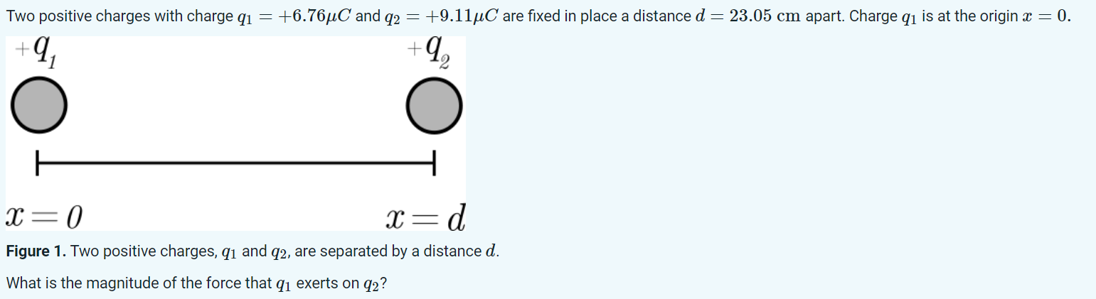 Solved Two positive charges with charge q1=+6.76μC and | Chegg.com
