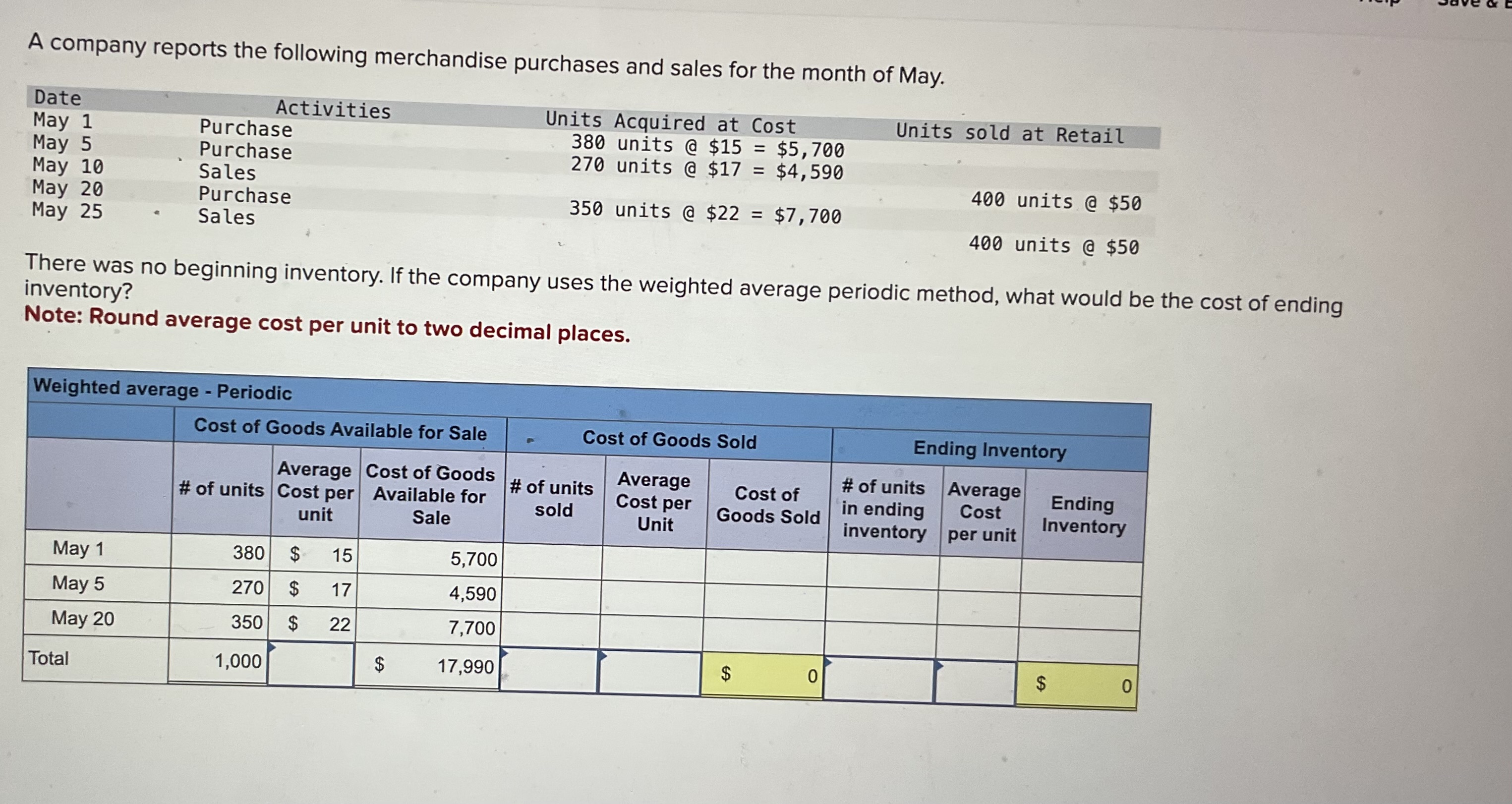 Solved A company reports the following merchandise purchases | Chegg.com