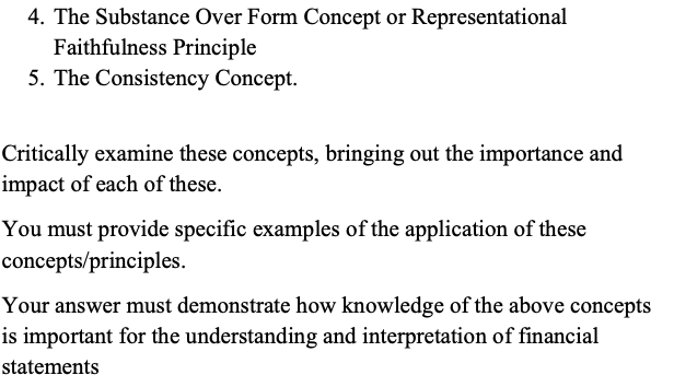 Solved 4. The Substance Over Form Concept or | Chegg.com