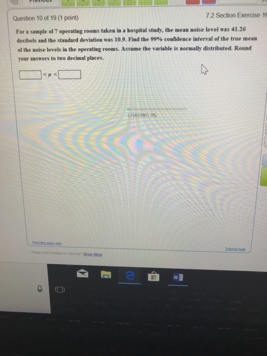 Solved 7.2 Section Exercise 1 Question 10 of 19 (1 point) | Chegg.com