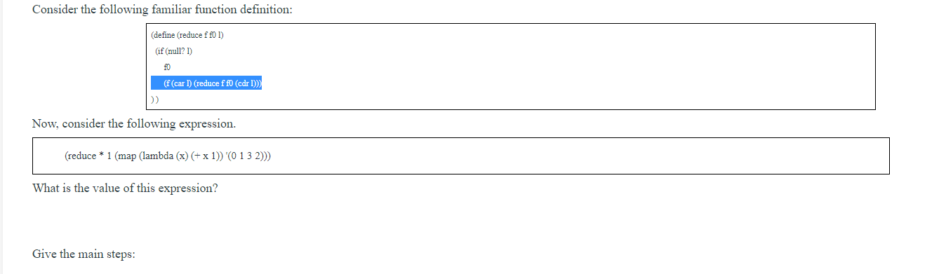 Solved Consider the following familiar function definition: | Chegg.com